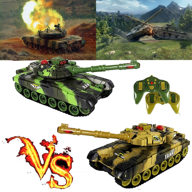 2pcs RC tanks 2.4G Fighting Battle Tanks with LED Realistic Sounds – PANXD