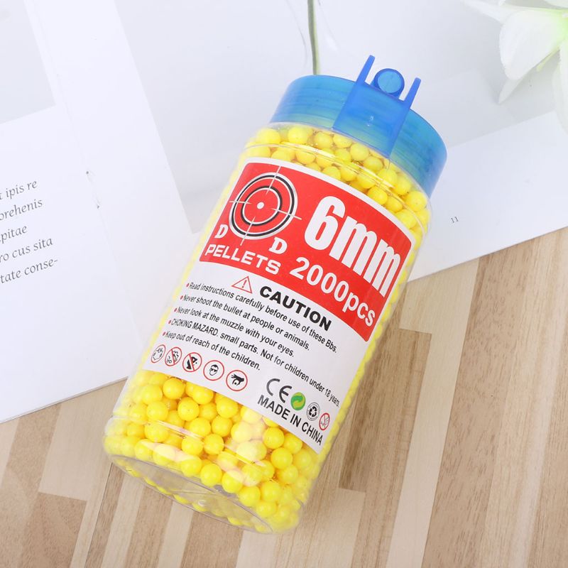 Kids Toy Gun 2000PCS 6mm Bb Paintball With Box Hard Plastic Figure Bal ...